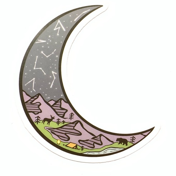 Accessories | Moon Vinyl Sticker | Poshmark